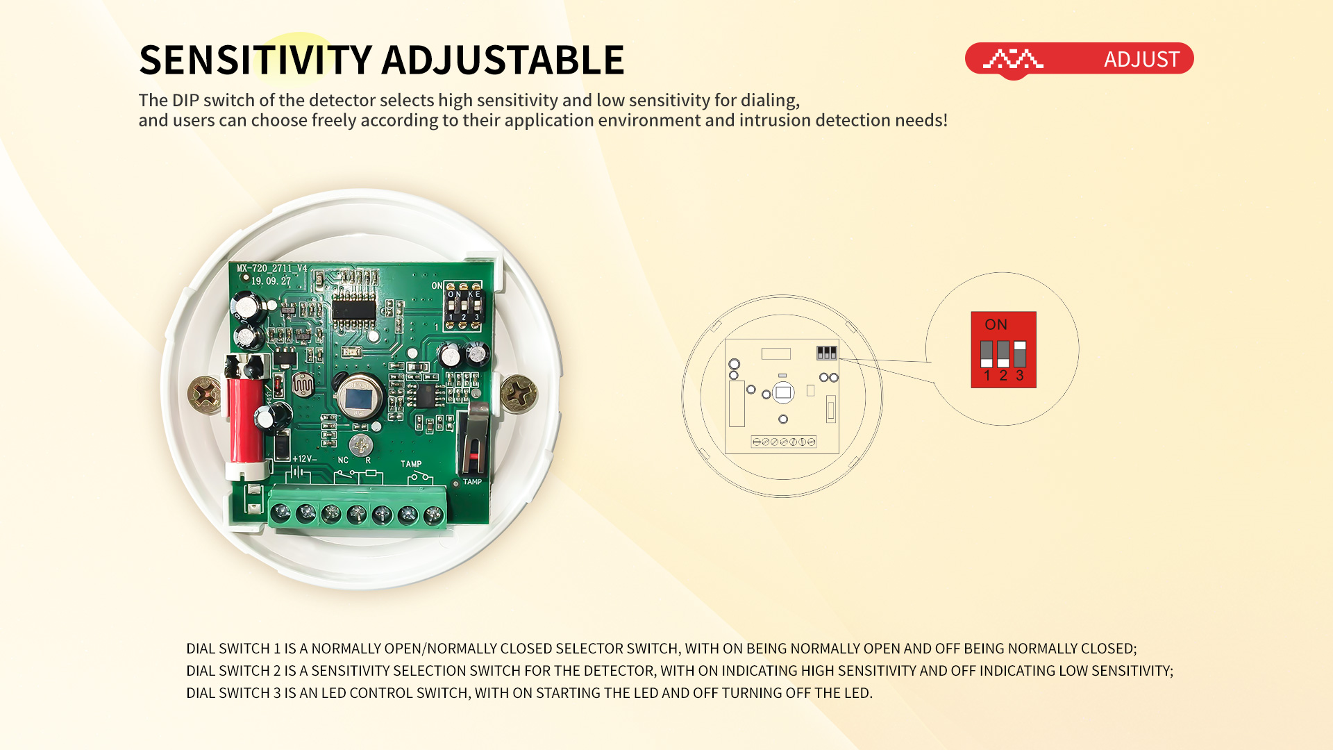 Ceiling Mount PIR Detector_Meian Technology